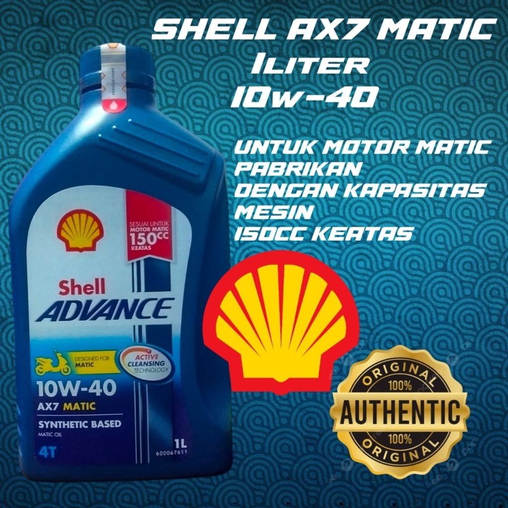 Jual OLI SHELL AX7 MATIC 10W-40 1LITER | Shopee Indonesia