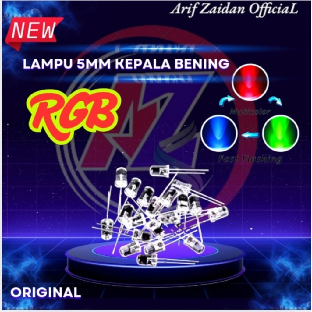 Jual Lampu Led 5 mm Kepala Bening Cahaya RGB | Shopee Indonesia