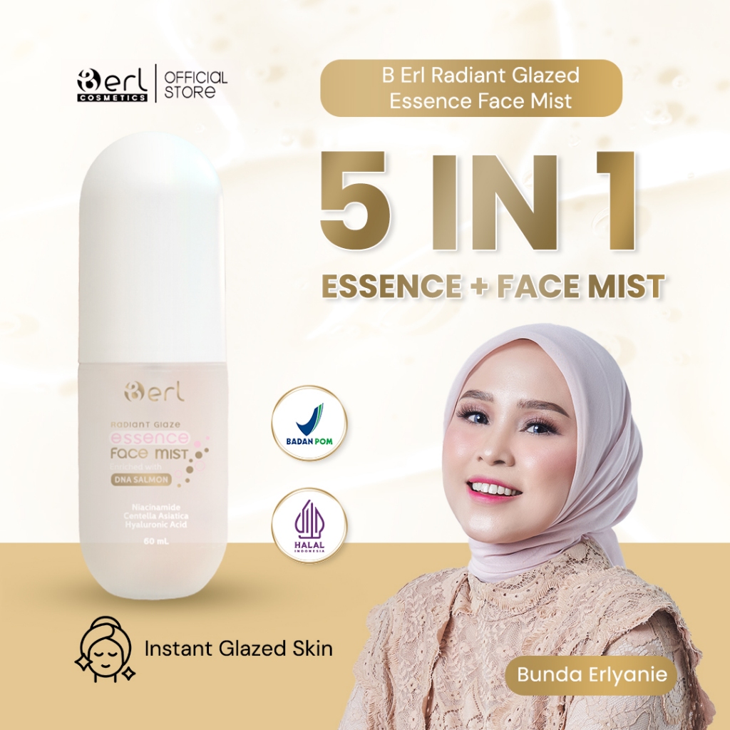 Jual B ERL Radiant Glaze Essence Face Mist 60ml l Hydrating l Glowing l ...