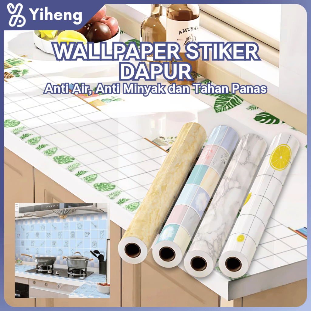 Jual Wallpaper Stiker Dapur Anti Air Anti Minyak Tahan Panas 60CM*3M ...
