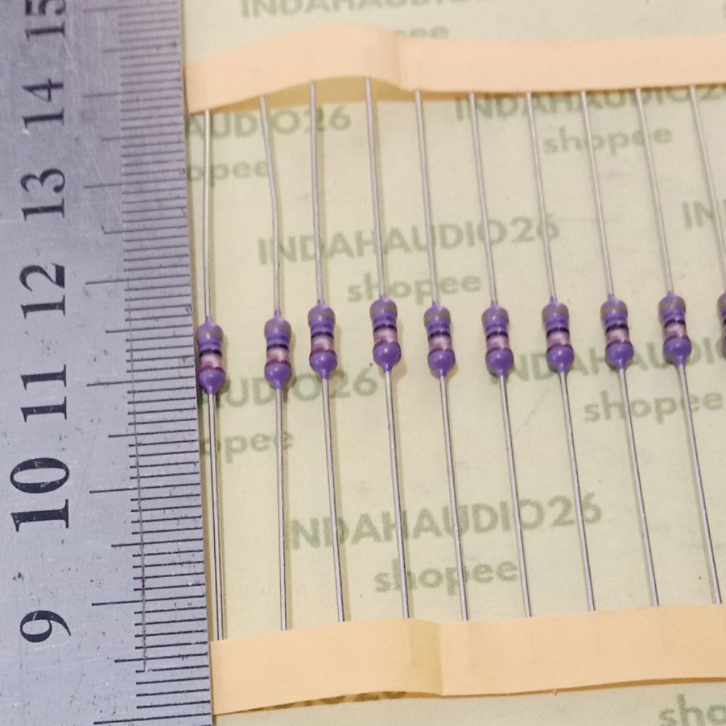 Jual UNGU 47R 1/4W 1% kaki tembaga resistor 47 r 1/4 watt 47 ohm 1/4 w 1/4watt 1 persen 47r ...