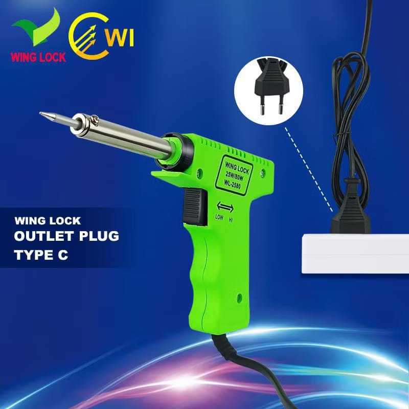 Jual Solder Tembak Wing Lock 25W/80W, Solder WL-2580 220V/ Solder ...