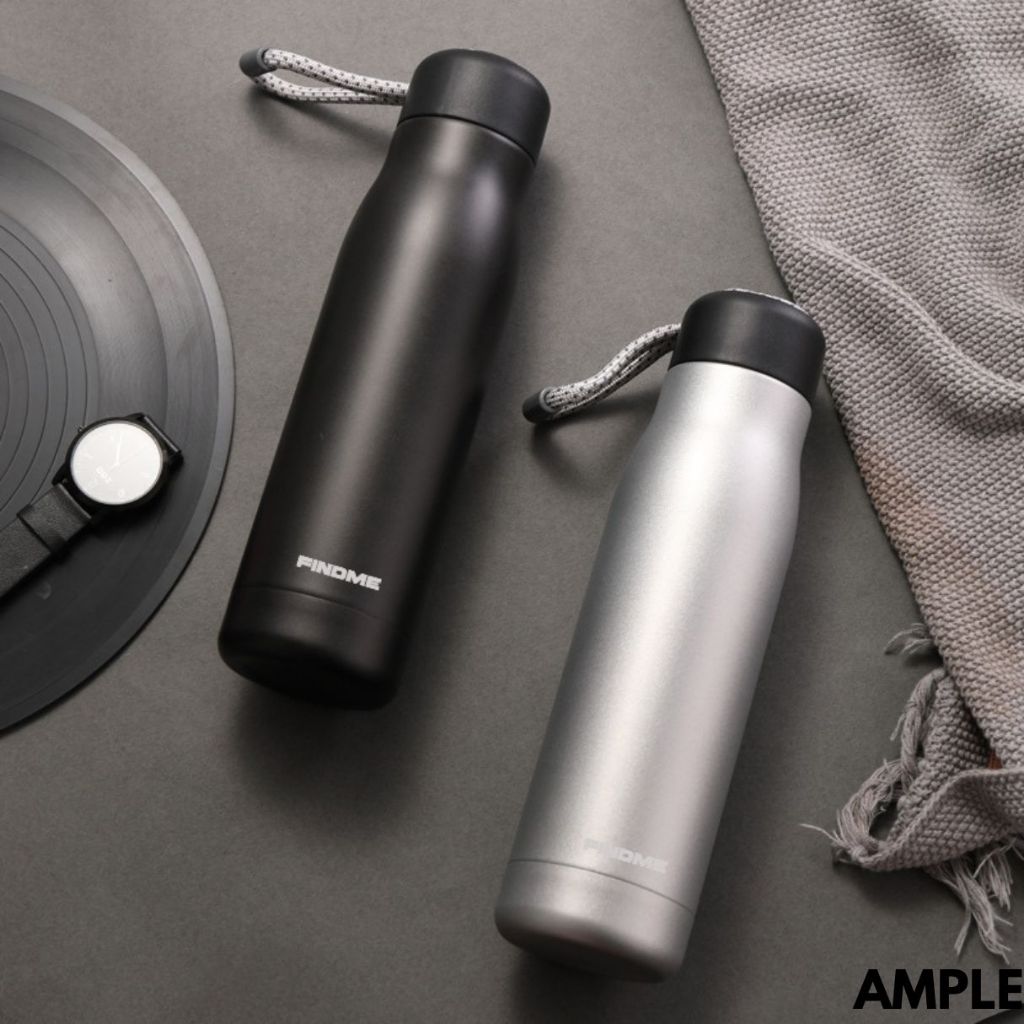 Jual FINDME - Ample Tumblr Botol Air Stainless Steel Anti Karet 550ml ...