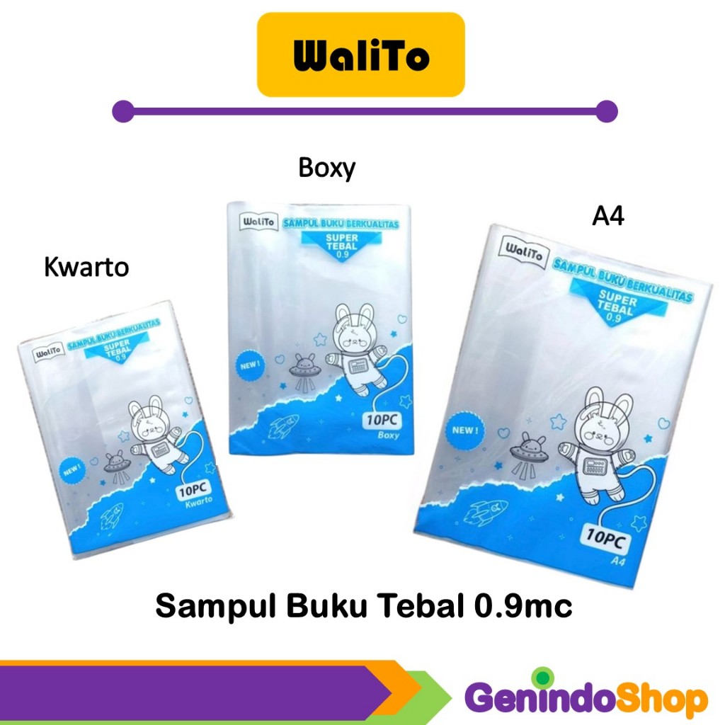Jual Sampul Buku Berkualitas Tebal 0.9mc Walito (10 Pcs) | Shopee Indonesia