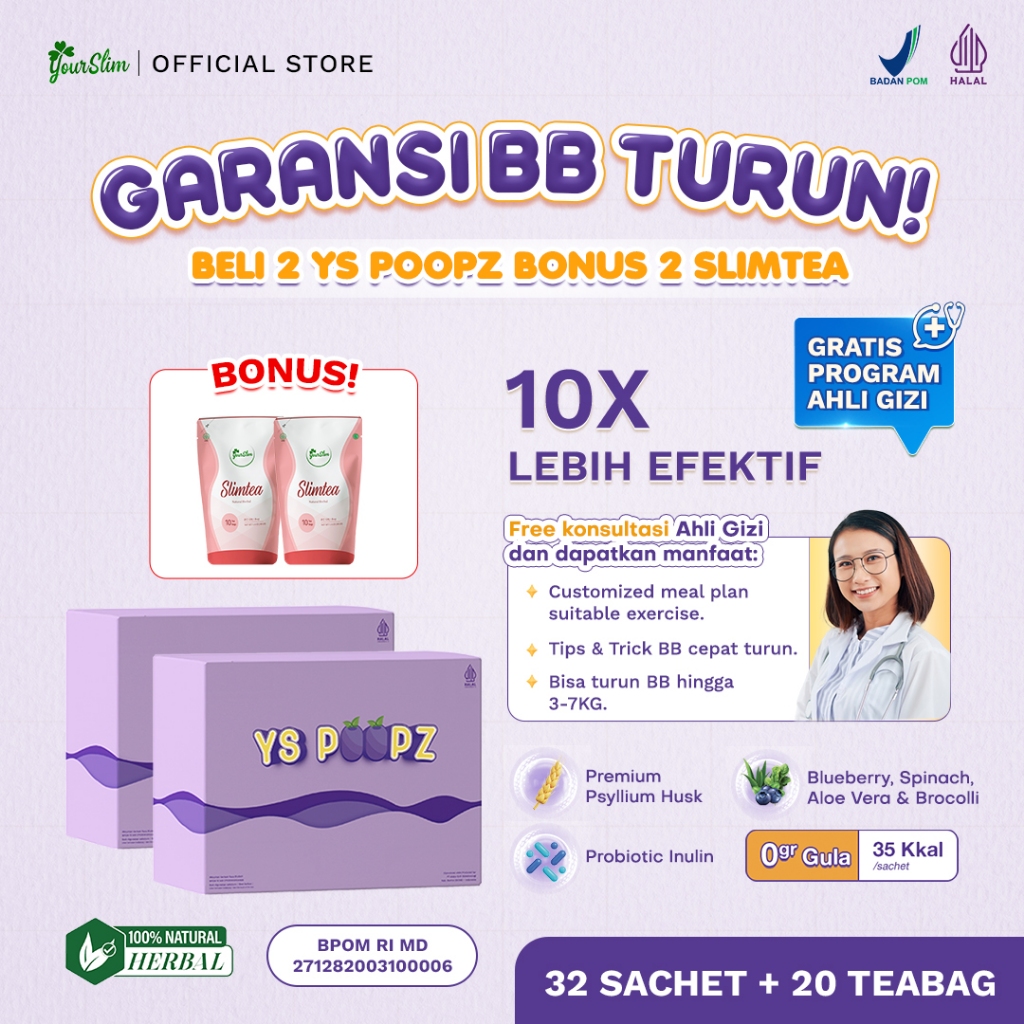 Jual YOURSLIM PAKET HEMAT - 2 BOX YS POOPZ | Shopee Indonesia