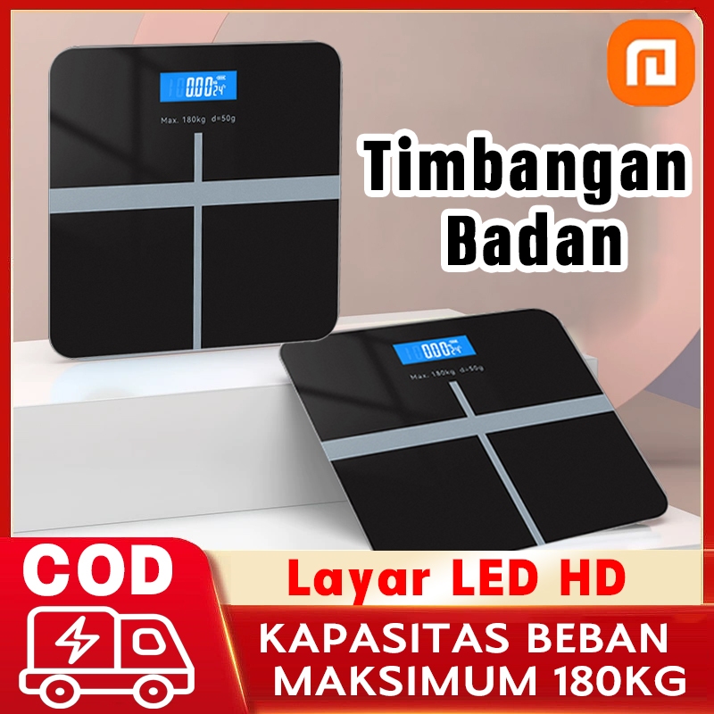 Jual [Pengiriman cepat]timbangan digital,180KG,26X26CM,timbangan badan ...