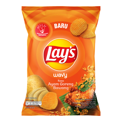 Jual Lay's Wavy Keripik Kentang Rasa Ayam Goreng Bawang 64 g | Shopee Indonesia