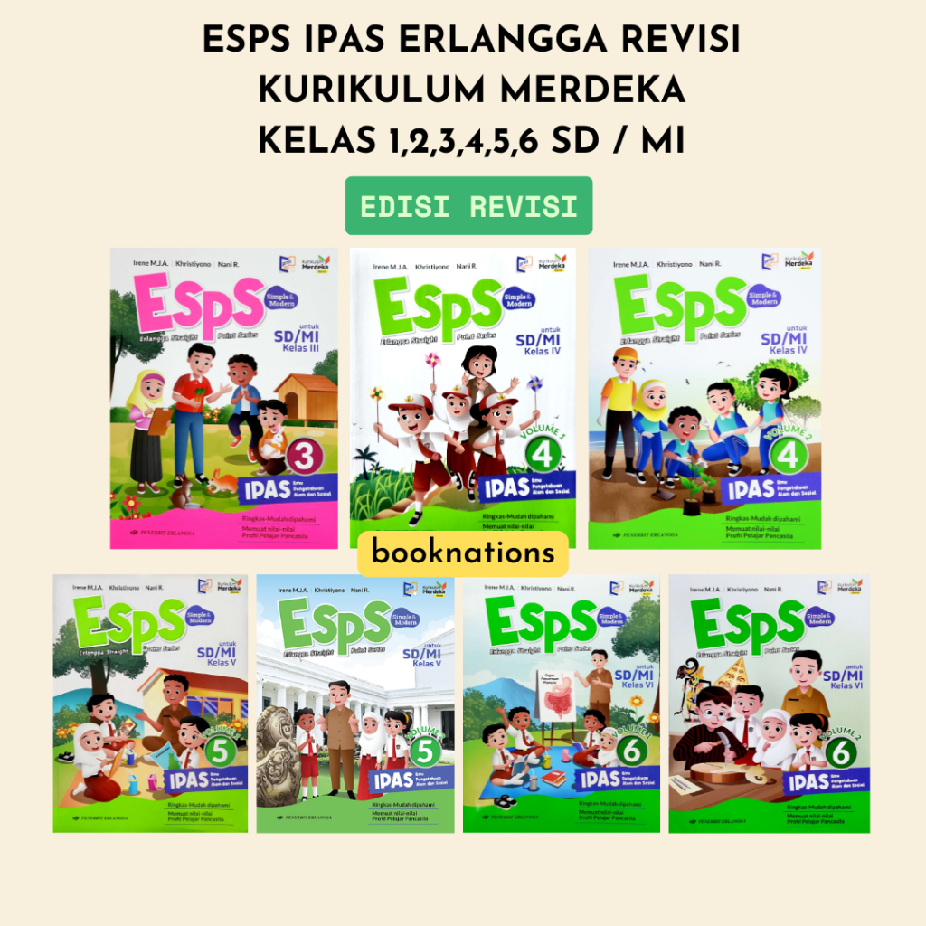 Jual Buku ESPS IPAS ERLANGGA Kelas 1 2 3 4 5 6 SD Kurikulum Merdeka REVISI | Shopee Indonesia