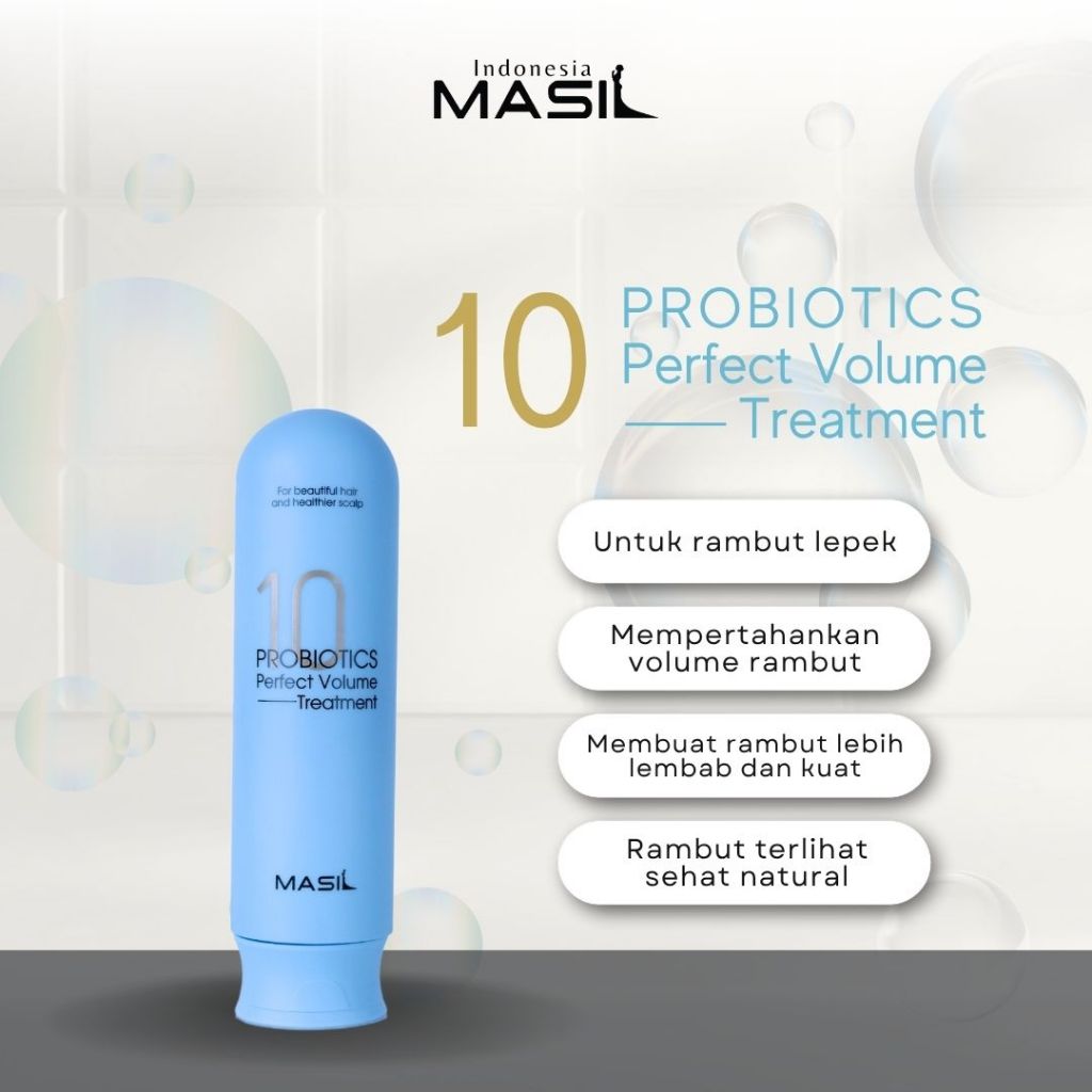 Jual MASIL 10 Probiotics Perfect Volume Treatment - Conditioner Rambut Lepek Kering Kasar ...