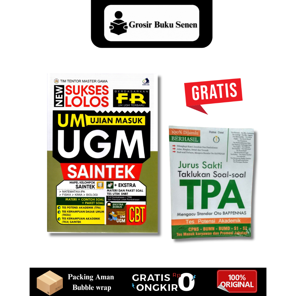 Jual BUNDLING NEW SUKSES LOLOS UM UGM SAINTEK - TIM TENTOR MASTER GAMA ...