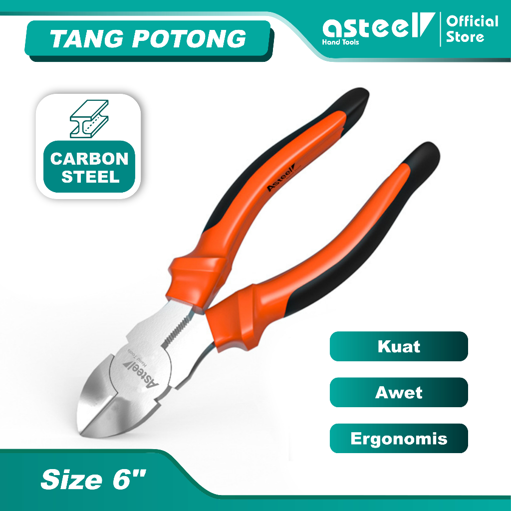Jual ASTEEL Tang Potong 6 inch / Tang Potong / Tang Diagonal Plier 6 ...
