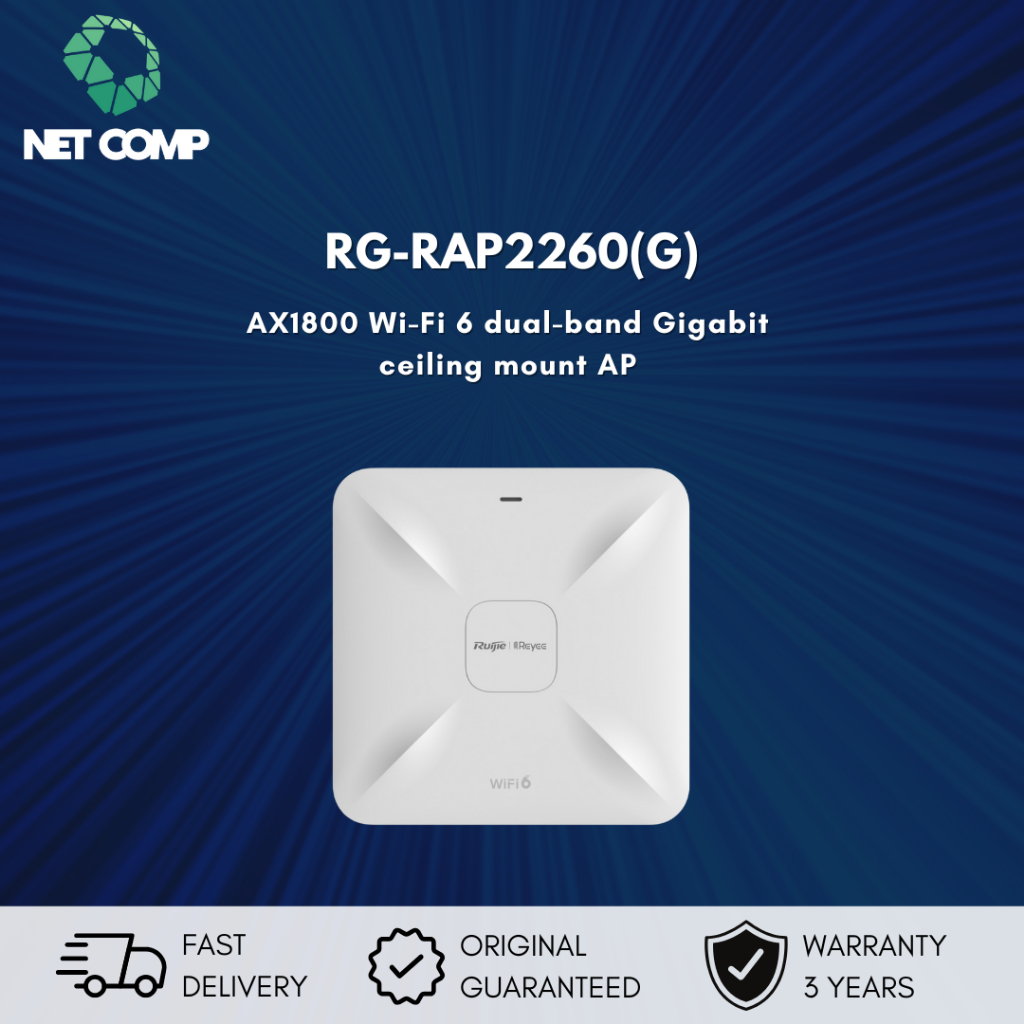 Jual RUIJIE REYEE RG-RAP2260G RUIJIE REYEE WI-FI 6 CEILING INDOOR ...