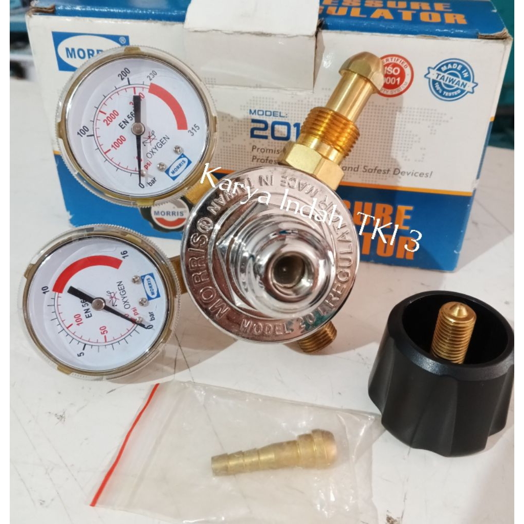 Jual Regulator OXYGEN MORRIS 201 Taiwan Regulator Las Oksigen Pressure ...