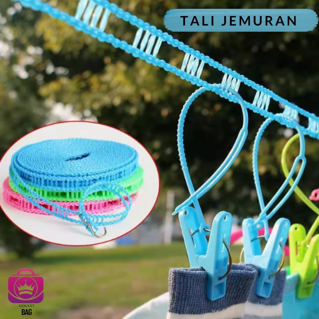 Jual Tali Jemuran Anti Selip & Anti Angin – 3M / 5M / 8M / 10M – Bisa ...