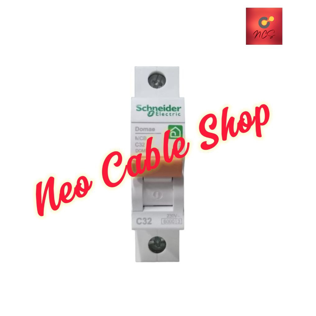 Jual MCB Schneider New Domae 32A 1P 6Ka (32 Ampere 1 Phase) | Shopee Indonesia