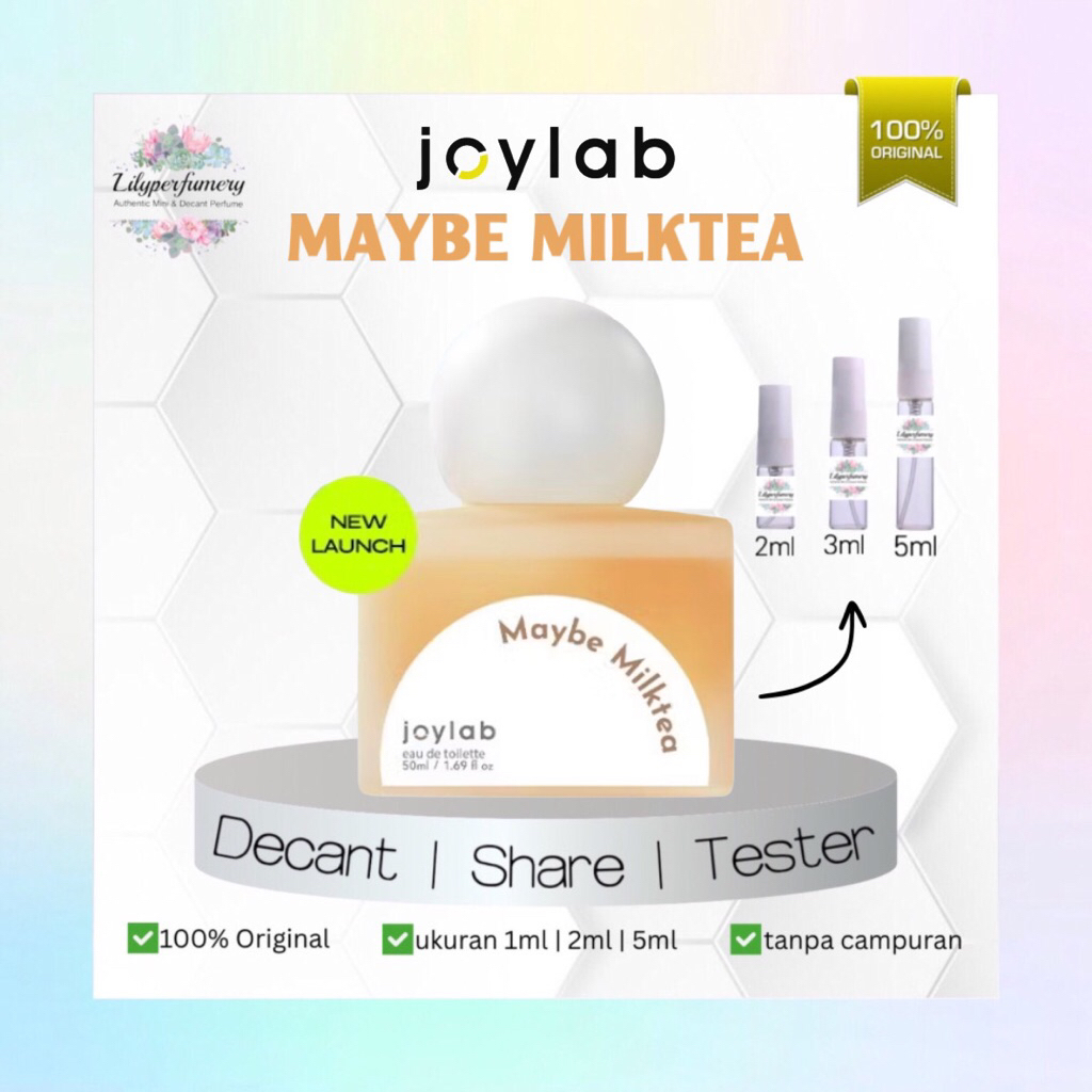 Jual Decant / Share JOYLAB MAYBE MILKTEA EDT 1 ml | 2 ml | 5 ml (Authentic Only!) | Shopee Indonesia