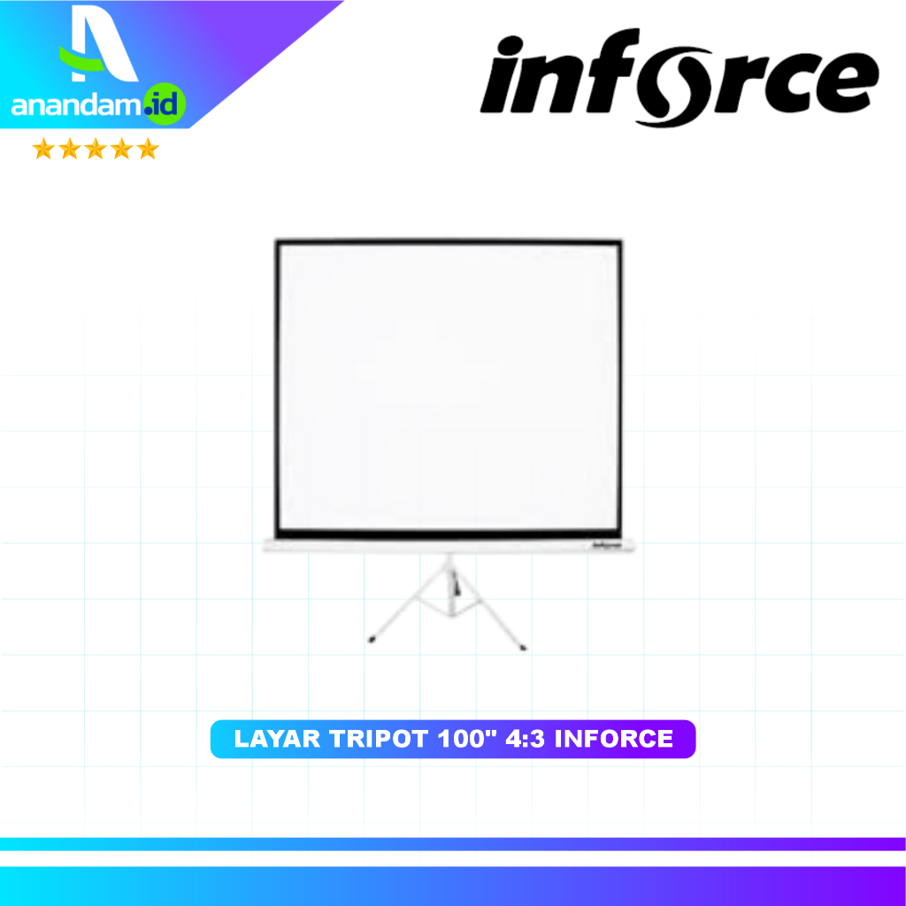 Jual Screen/ layar proyektor tripod 100" 4:3 (200cm x 150 cm) | Shopee ...