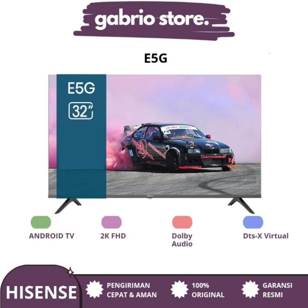 Jual Hisense 40 Inch Android TV 11.0 Full HD 40E5G Garansi Resmi ...