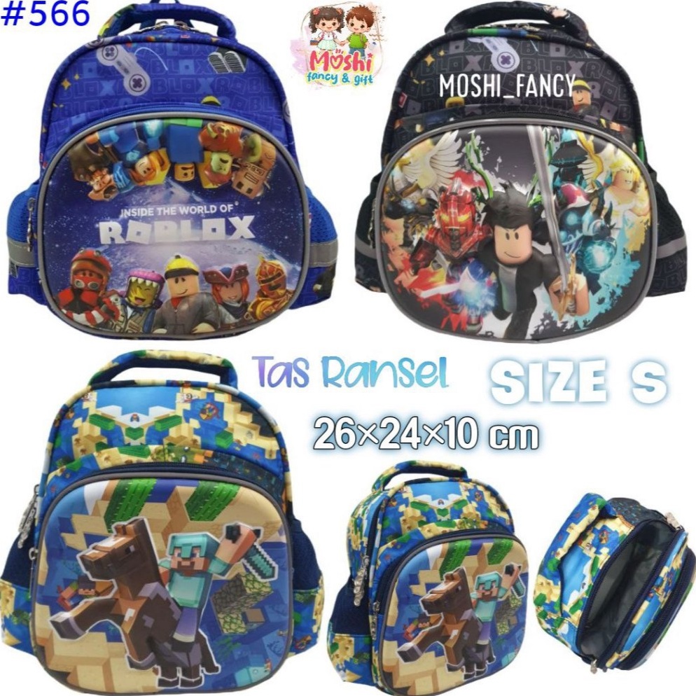 Jual Top banget Tas Ransel Roblox dan Minecraft Tas Sekolah Anak PAUD ...