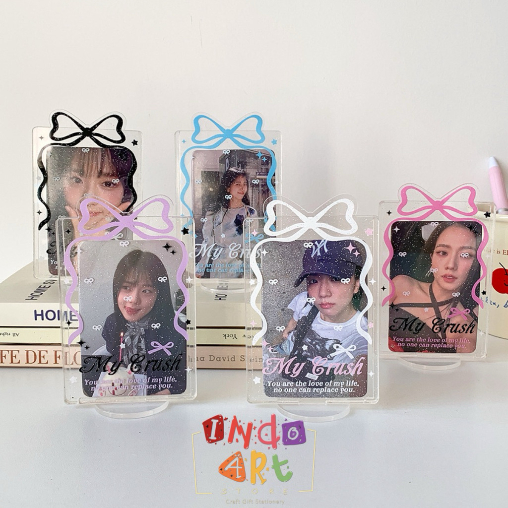 Jual (IAS) Hisocute - Acrylic Stand Card Holder Key Chain Leather Photo ...