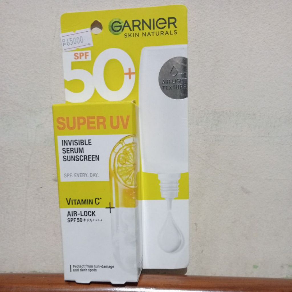 Jual GARNIER SUPER UV INVISIBLE SERUM SUNCREN VITAMIN C AIL LOCK SPF ...