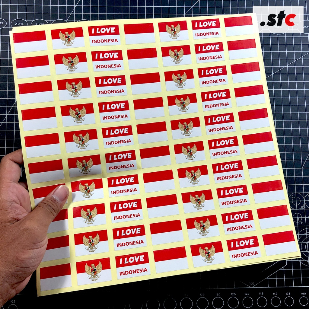 Jual ( Isi 70 ) Sticker Pipi Merah Putih Variasi Garuda – Aksesoris ...