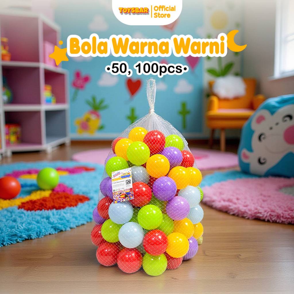 Jual Mainan Bola Mandi Bola Anak 6cm – Warna Warni Playground Indoor ...