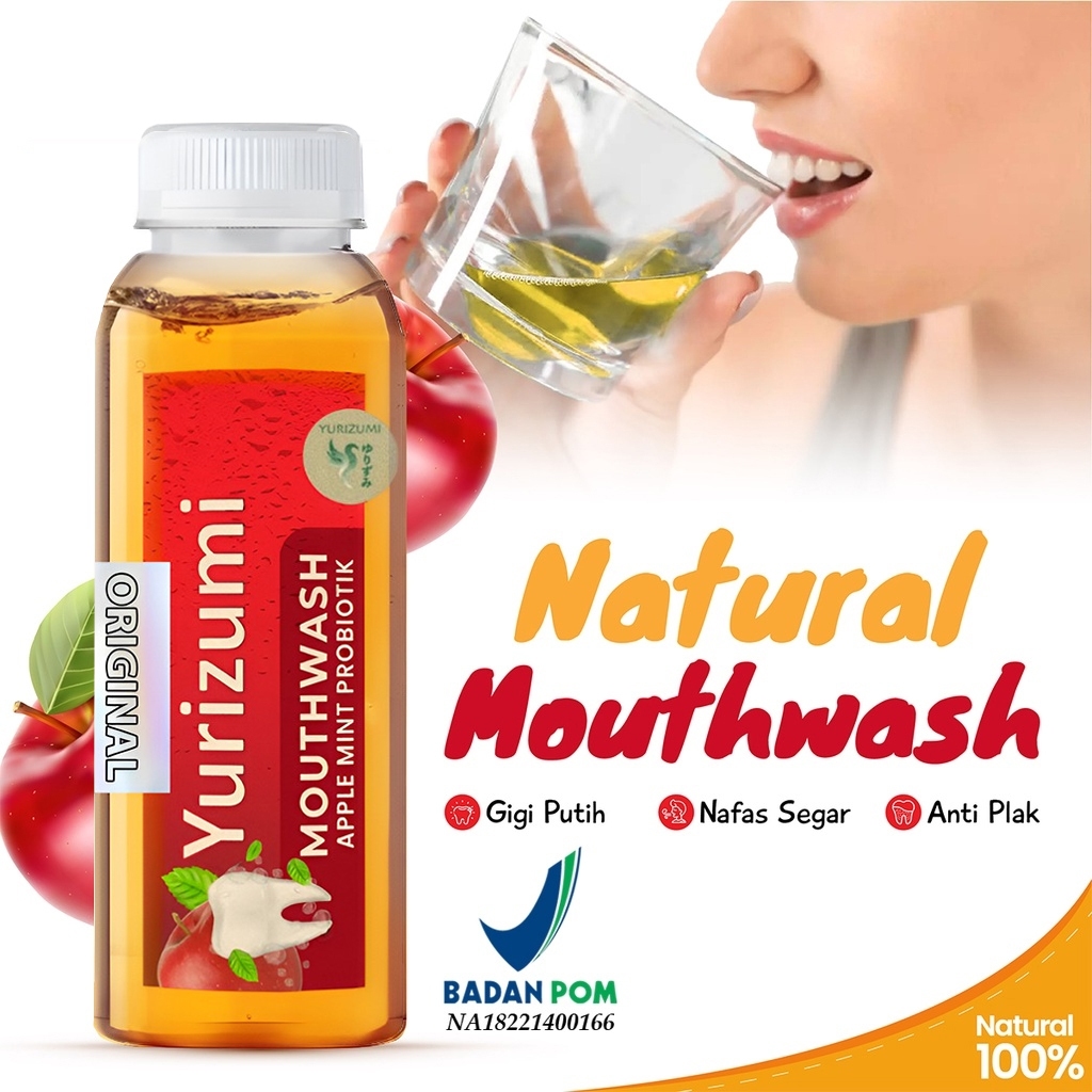 Jual ( BPOM )Yurizumi Mouthwash Fresh Apple Mint Obat Kumur Bau Mulut ...