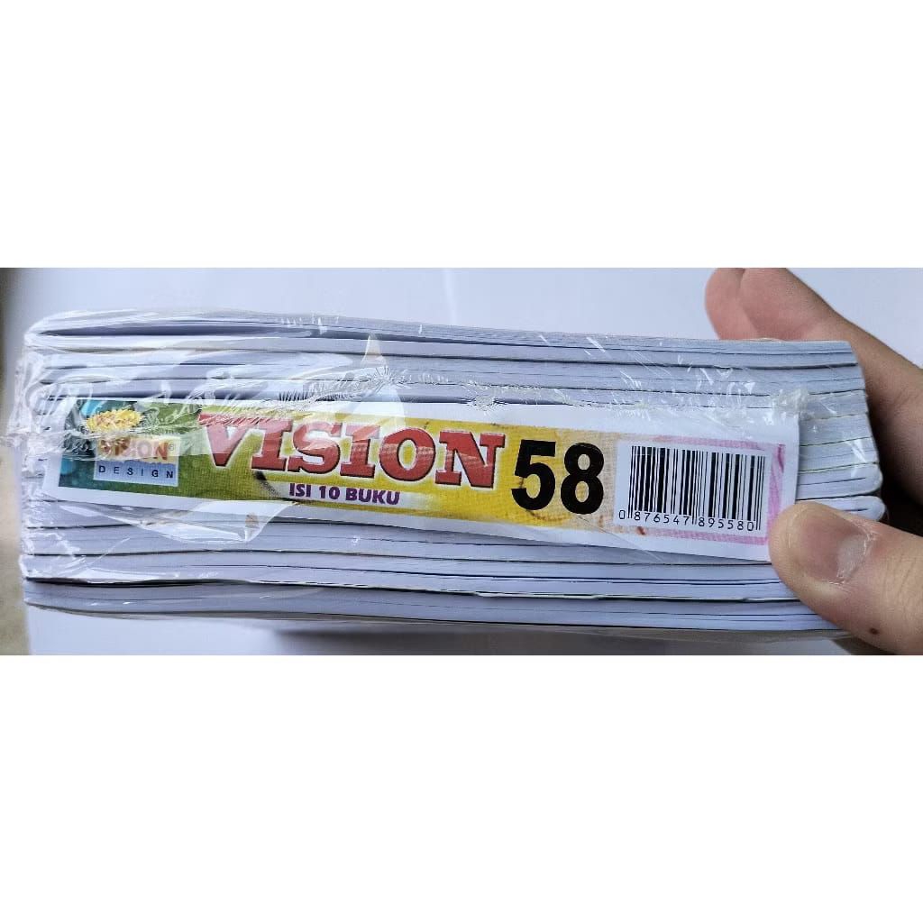 Jual (1 PAK) Buku Tulis VISION 58 Lembar Grosir (Isi 10 Buku) | Shopee ...