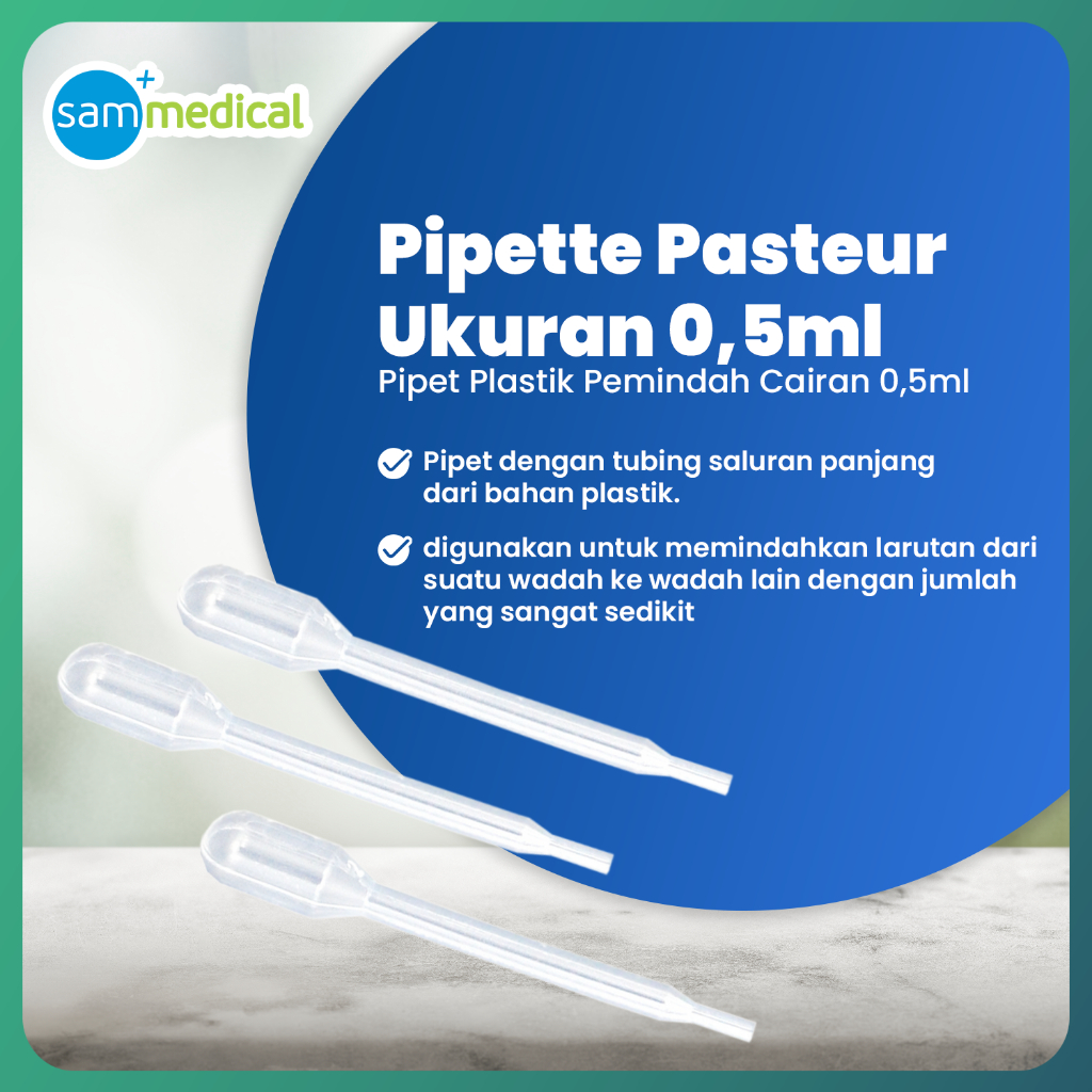 Jual Pipet Pasteur Plastik 0.5ml PER PCS / Pipet Tetes 0.5ml / Mini ...