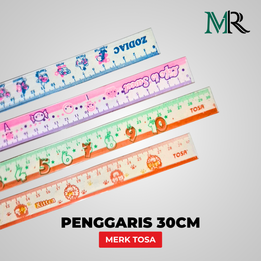 Jual Penggaris 30cm Tosa - 1 Pack Isi 36 pcs - Desain Menarik ...