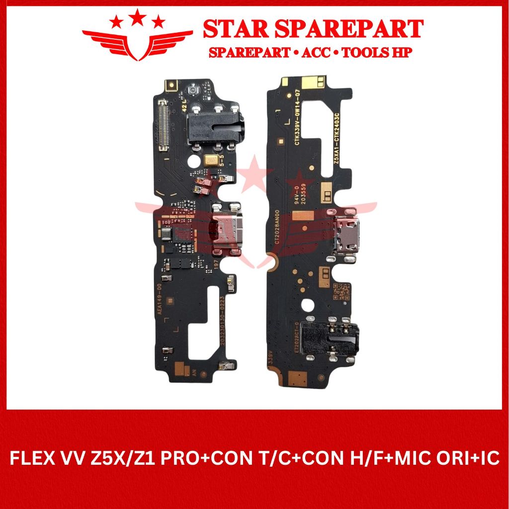 Jual FLEXIBEL VIVO Z5X / Z1 PRO + CONNECTOR CHARGER + CONNECTOR HANDSFREE + MIC ORI | Shopee ...