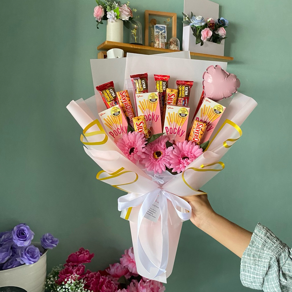 Jual Buket Pocky/ Buket Snack/ Buket Wisuda [Pocky A] | Shopee Indonesia