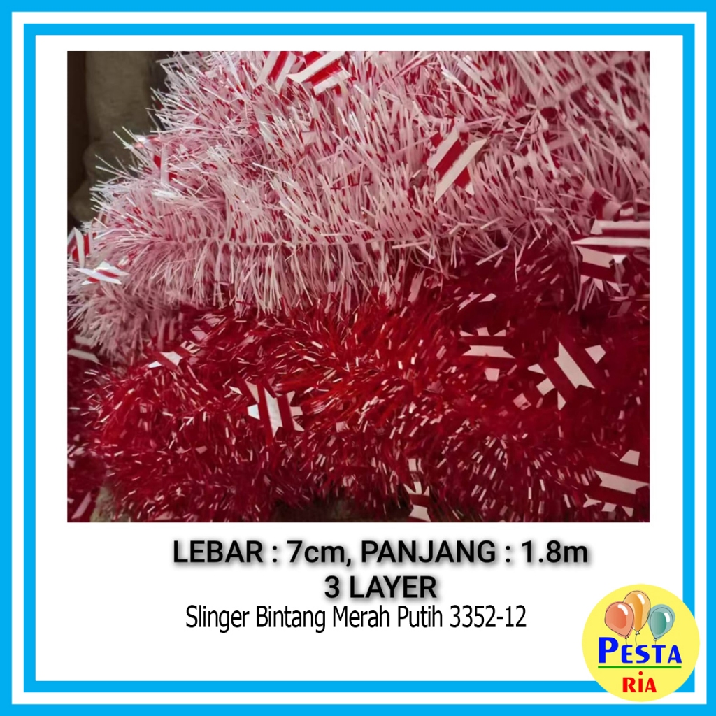 Jual Murah!! (1Pcs) Slinger Bintang Merah Putih lebar 7cm x panjang 1 ...