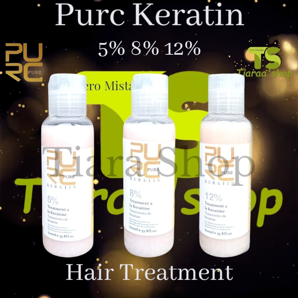 Jual Pelurus Rambut Keratin PURC 12% 8% 5% 30ml 60ml 100ml Treatment ...