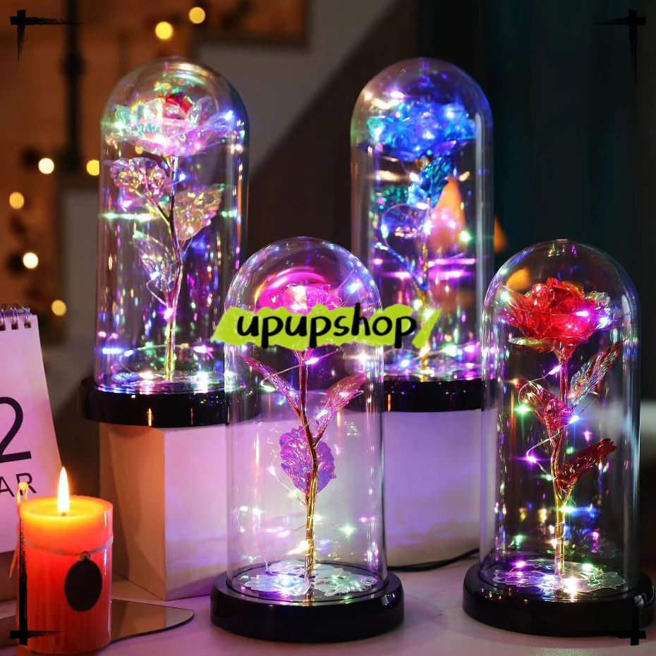 Jual Lampu Hias LED Bunga Mawar Dekorasi Gift Kemasan Kotak Hadiah ...