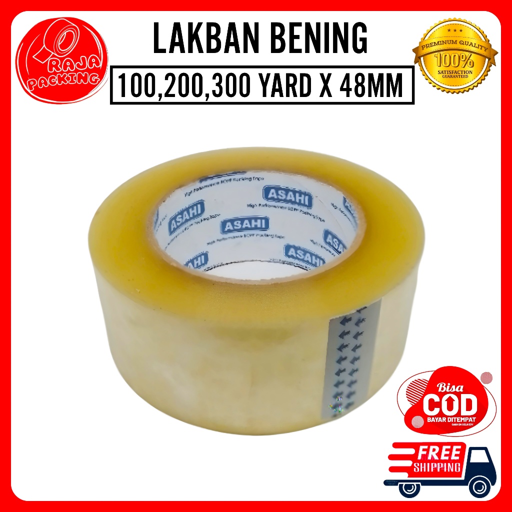 Jual LAKBAN BENING 48MM X 100, 200, 300 YARD ECONOMIS | SOLASI ISOLASI BENING 2 INCH | Shopee ...