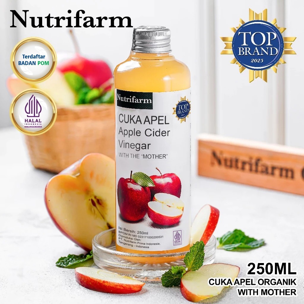 Jual CUKA APEL ORIGINAL ORGANIK 250ML /APPLE CIDER VINEGAR WITH THE ...