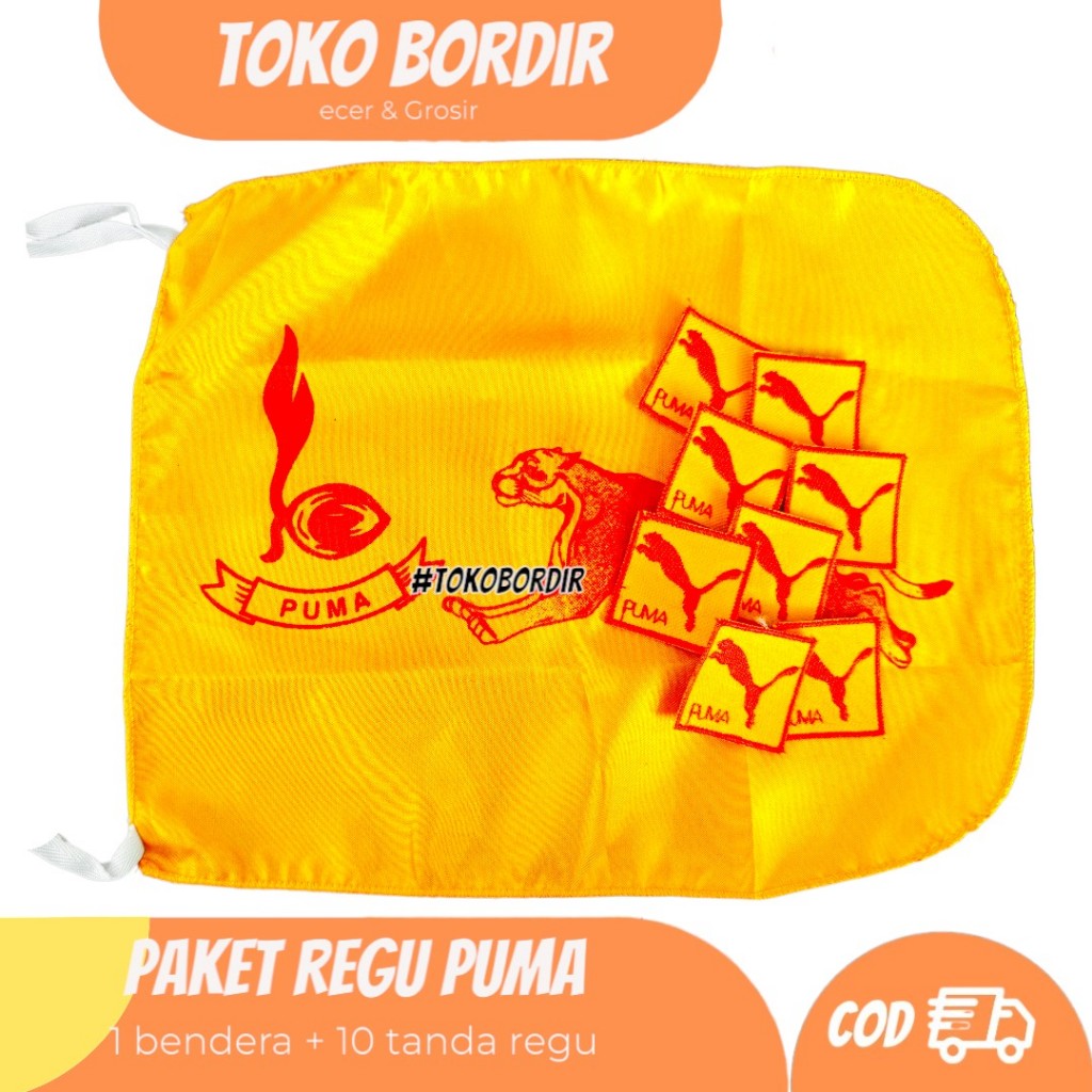 Jual Paket regu pramuka puma ( 1 bendera regu + 10 tanda regu puma ...