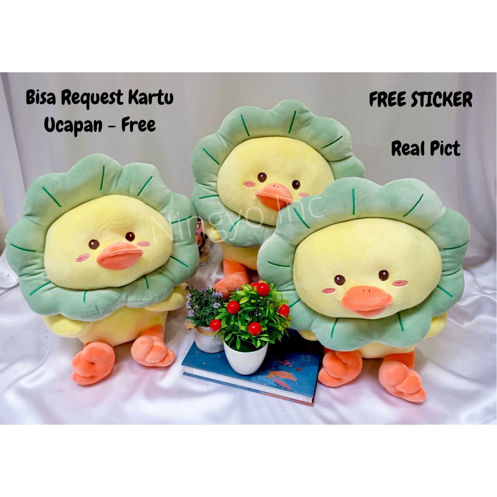 Jual BONEKA SUN FLOWER DUCK KARAKTER HEWAN BEBEK LUCU BAHAN HALUS ...