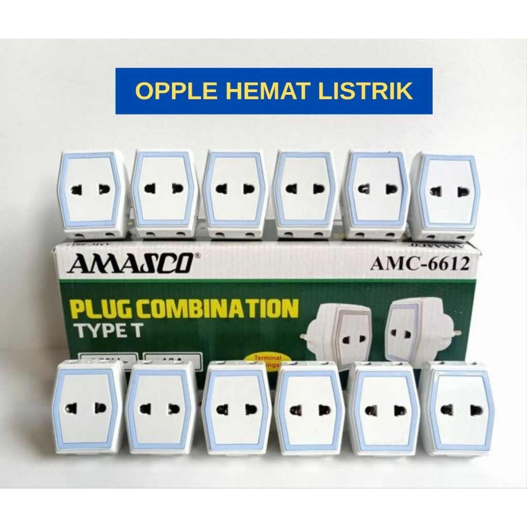 Jual T Multi Amasco Colokan Cabang 3 SNI Paket 12Pcs | Shopee Indonesia