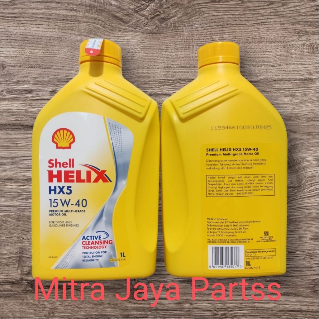 Jual Oli Shell Helix HX5 15W-40 1 Liter Oli Shell HX5 1L Perbotol ...