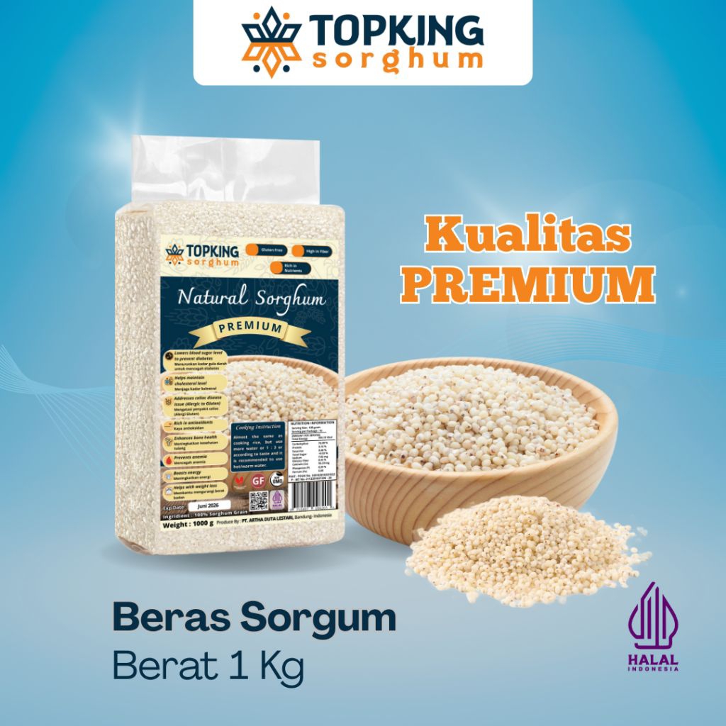 Jual Topking Sorghum Beras Sorghum 1 Kg Kemasan Vacum - Premium ...