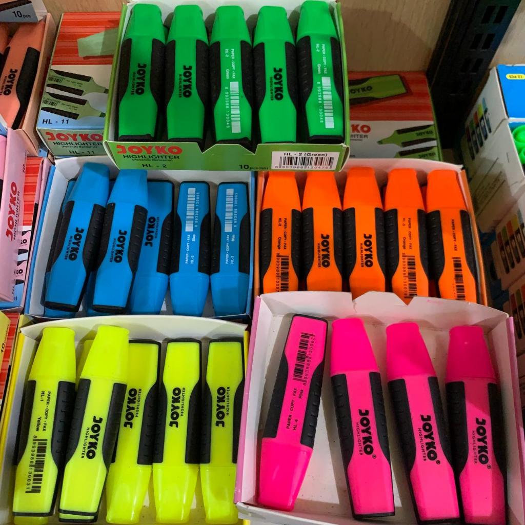 Jual Stabilo warna neon stabilo joyko stabilo hijau, biru,orange,kuning ...