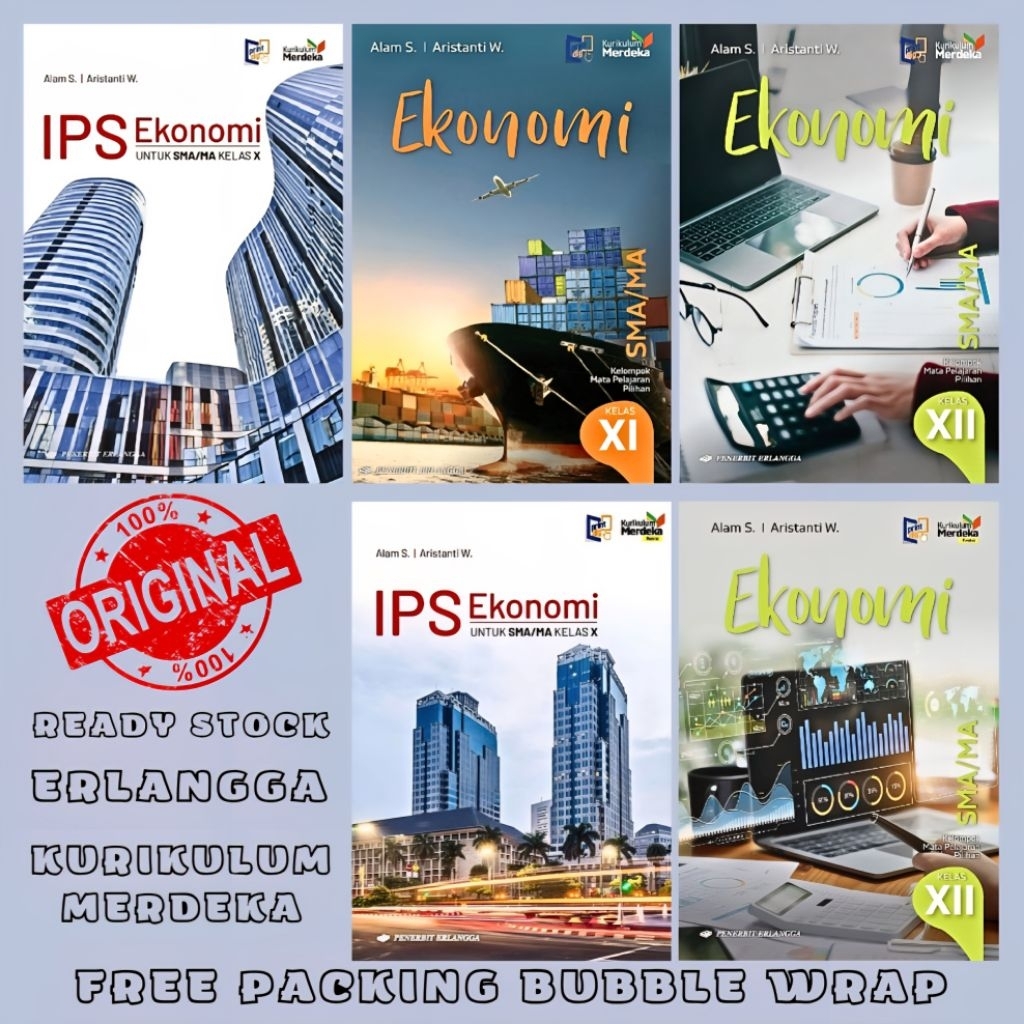 Jual Buku IPS Ekonomi Kelas 1 2 3 / 10 11 12 SMA Revisi Penerbit Erlangga Kurikulum Merdeka Km ...