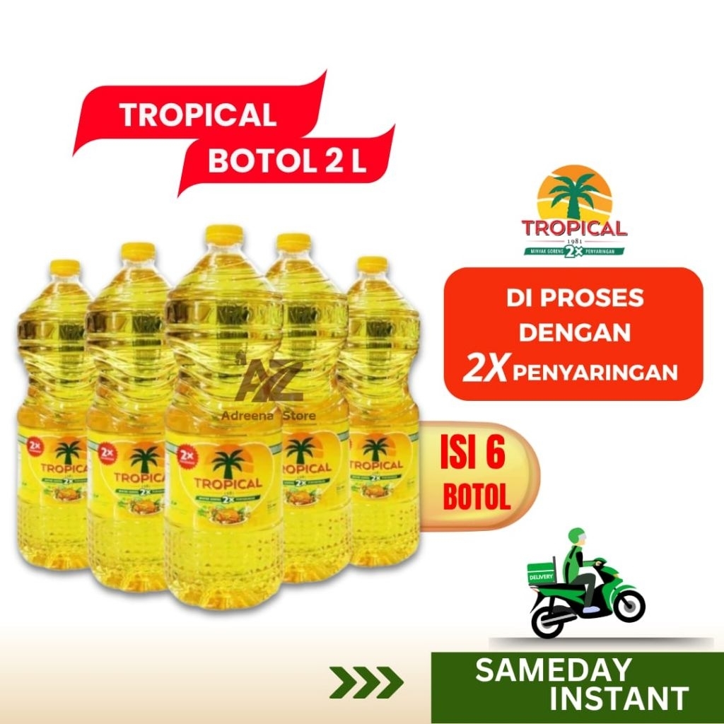 Jual Minyak Tropical 2L Minyak Goreng Tropical 1 krat isi 6 Botol ...