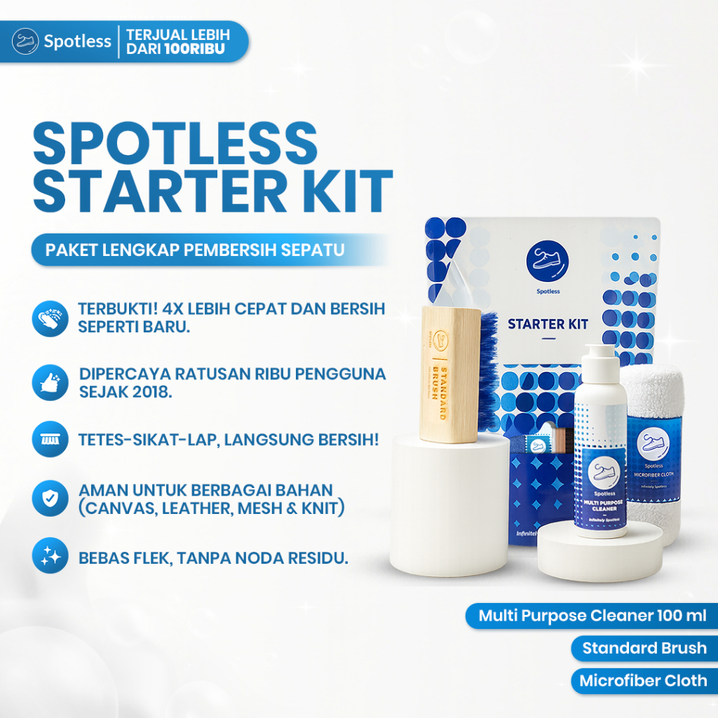 Jual Paket Pembersih Sepatu Spotless Starter Kit - Sabun Cuci Sepatu ...