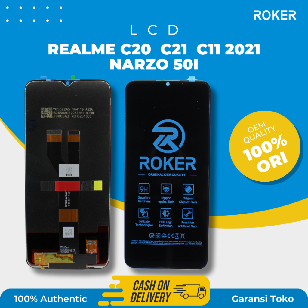 Jual ROKER LCD REALME C20 / C11 2021 / NARZO 50I / C21 FULLSET LCD TOUCHSCREEN | Shopee Indonesia