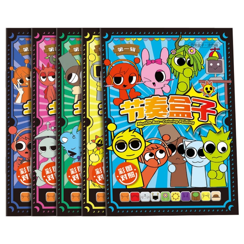 Jual Buku Gambar Quiet Book SPRUNKI Buku Mewarnai Sketsa Sprunki Buku ...