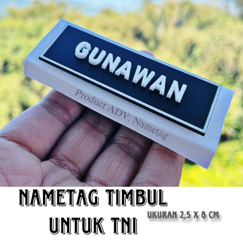 Jual NAMETAG TIMBUL TNI - Papan Nama TNI ukuran 2,5 x 8 cm | Shopee ...